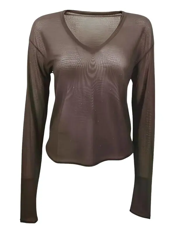 Pinko V-neck T-shirt - Brown