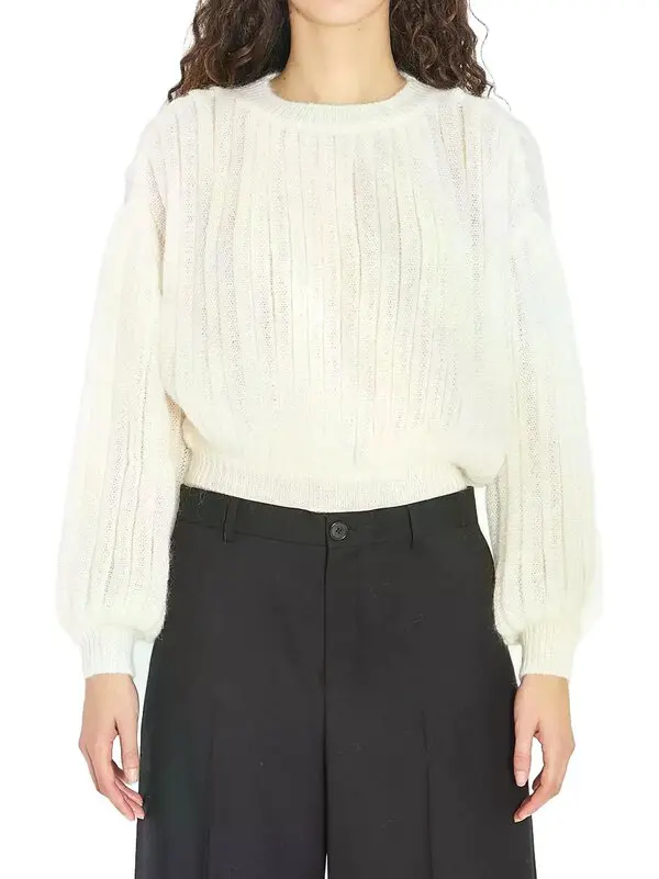 Loewe Balloon-sleeve Sweater - Neutrals
