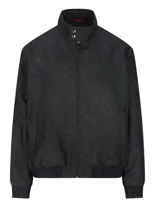 Gucci Logo-pattern Zip-up Jacket - Blue