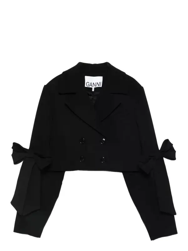 GANNI Double-breasted Jacket - Black