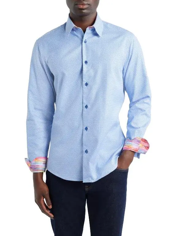 SIRAGUSA Sinai Collection Luxe Cotton Dress Shirt - Blue