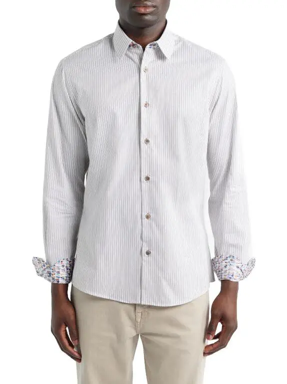 SIRAGUSA Sinai Collection Luxe Cotton Dress Shirt - Beige
