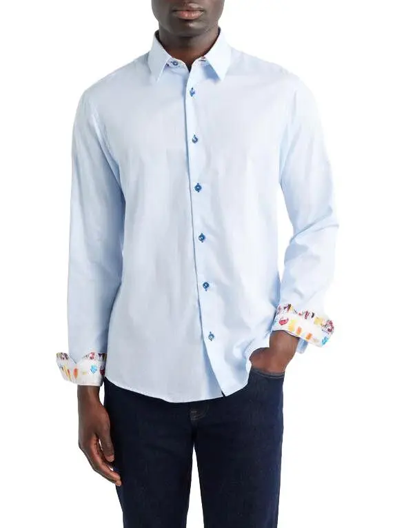 SIRAGUSA Sinai Collection Luxe Cotton Dress Shirt - Blue