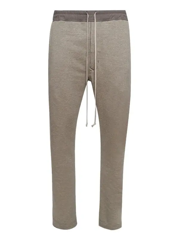 Rick Owens Pantaloni In Felpa Berlin Drawstring Melange - Grey