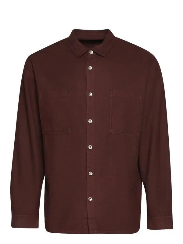 Rick Owens Camicia Jumbo Outershirt Scab - Brown