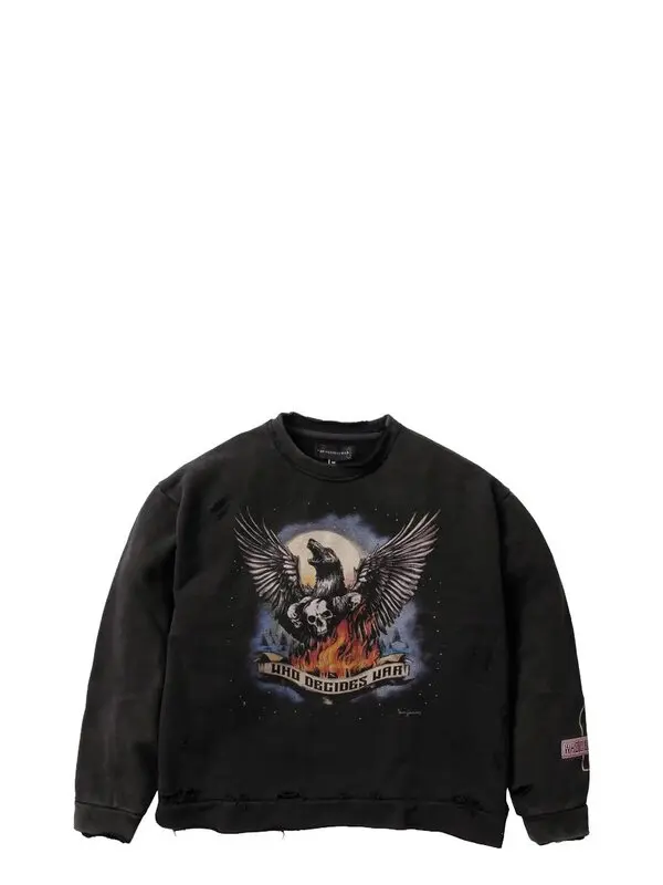 WHO DECIDES WAR BY EV BRAVADO Moon Pullover - Black
