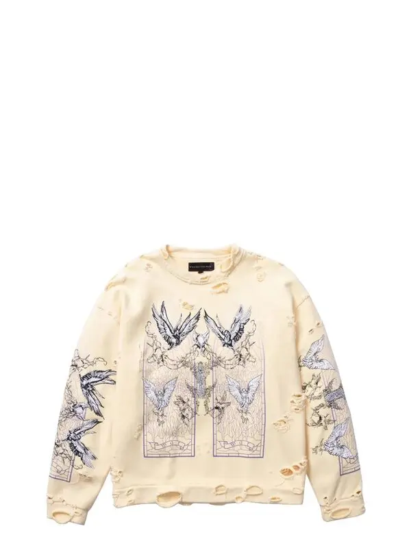 WHO DECIDES WAR BY EV BRAVADO Ascension Pullover - White