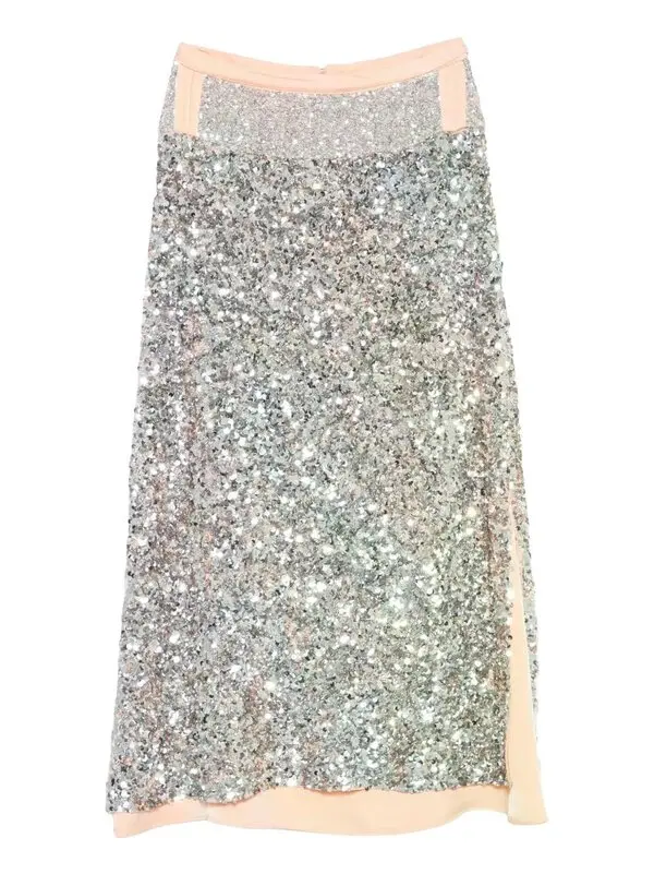 Rabanne Sequin-embellished Maxi Skirt - Silver