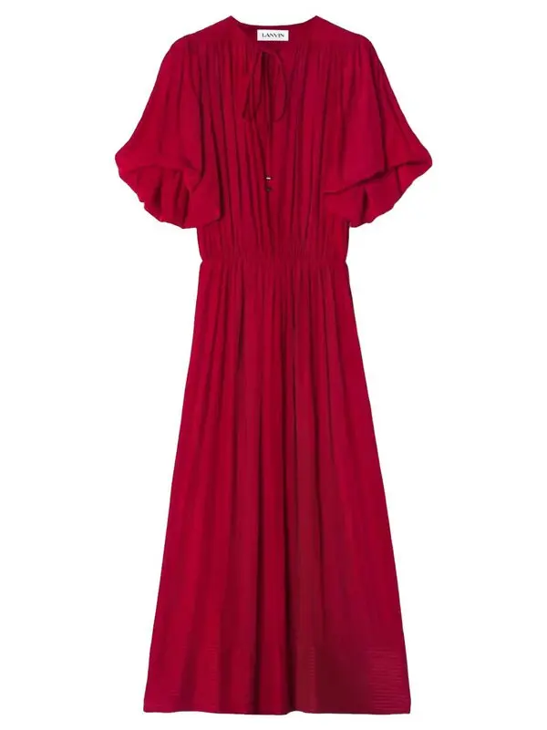 LANVIN Tie Detailing Dress - Red
