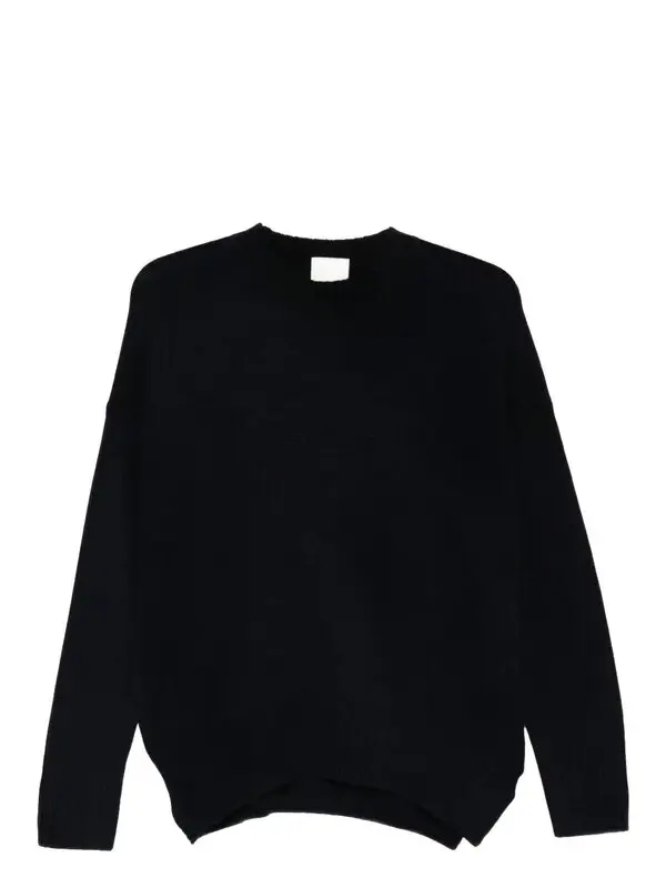 ALLUDE Crew Neck Pullover - Black