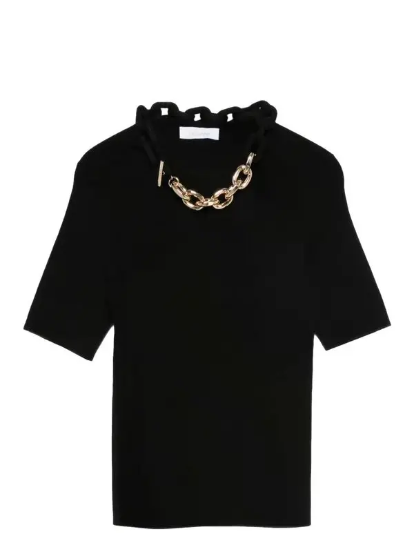 Rabanne Chain-detail T-shirt - Black