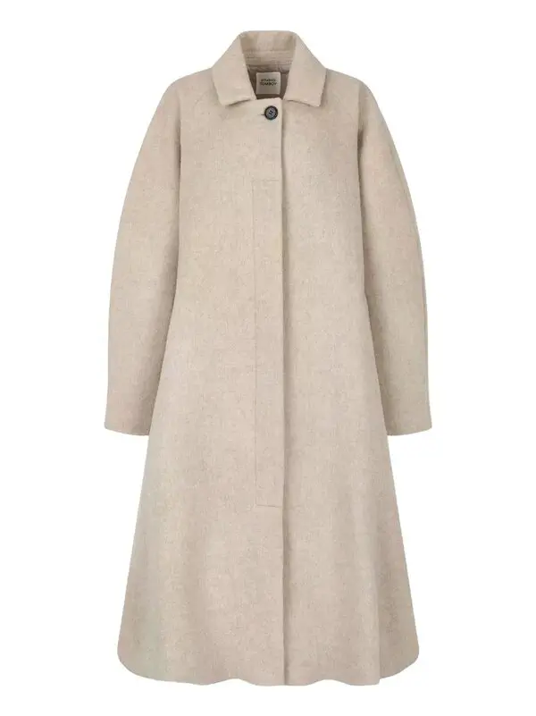 STUDIO TOMBOY Single-breasted Flared-hem Coat - Neutrals