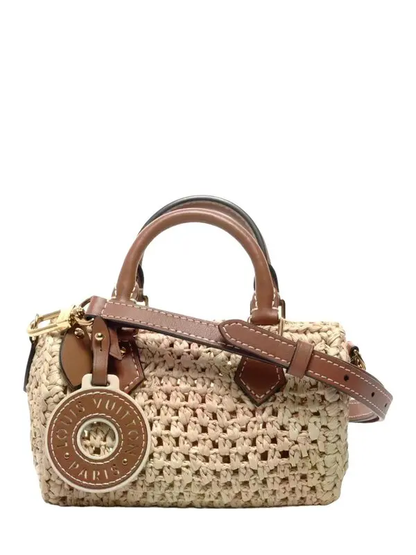 LOUIS VUITTON Nano Speedy Raffia Tote - Neutrals