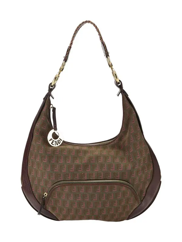 Fendi Zucchino Hobo Mini - Brown