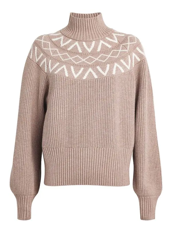 Varley Fair Isle Marcie Pullover - Brown