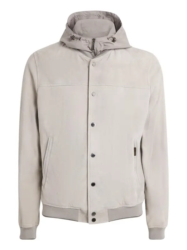 MOORER Suede Darren Hybrid Jacket - Beige