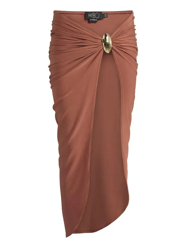 PatBO Golden Dune Maxi Skirt - Brown