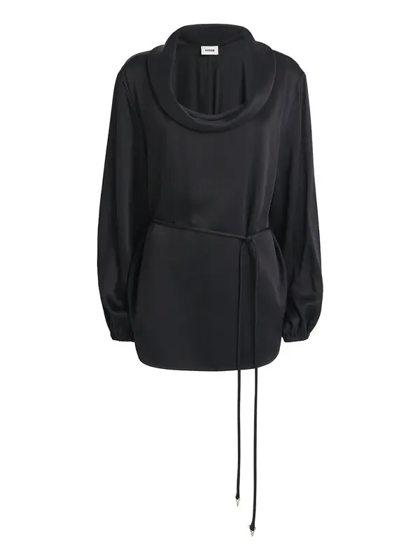 AERON Satin Soraya Top - Black