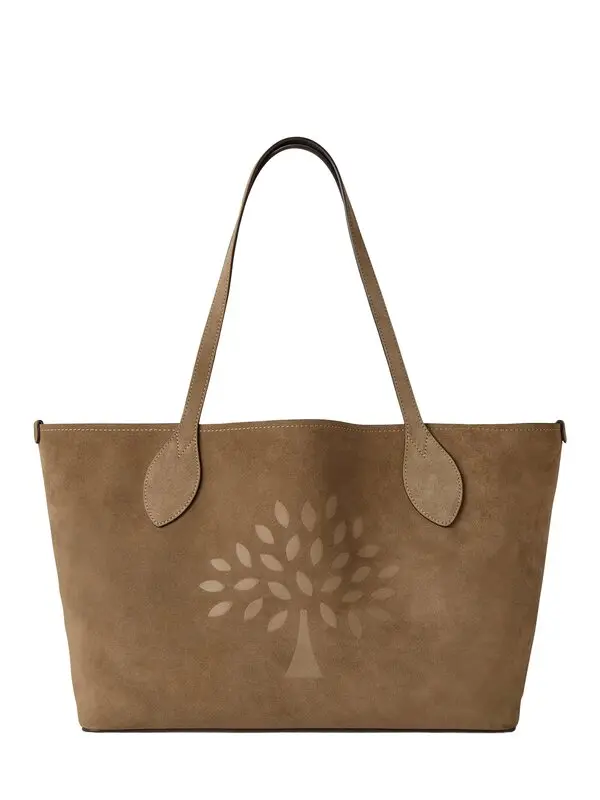 Mulberry Suede Tree Tote Bag - Beige