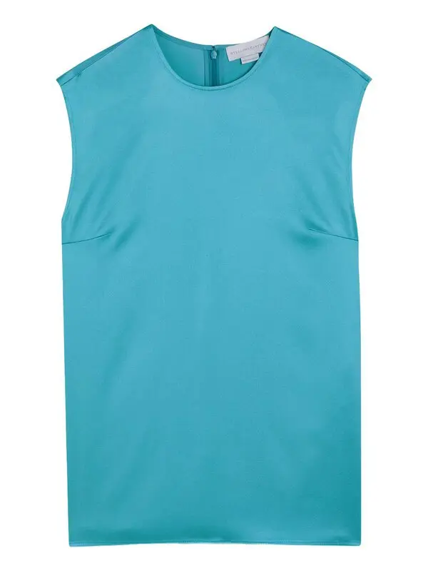 Stella McCartney Sleeveless Satin Top - Blue