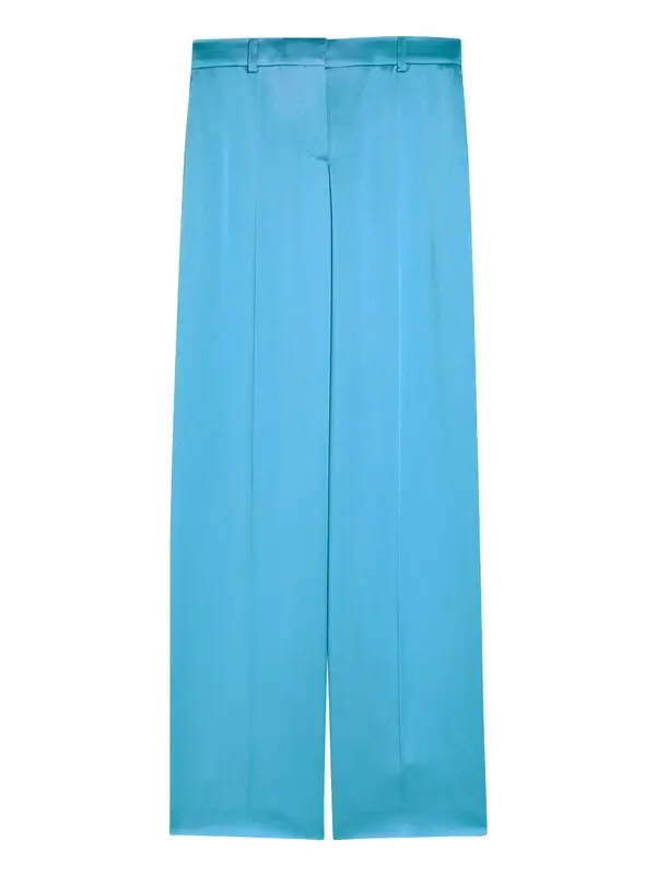 Stella McCartney Wide-leg Satin Trousers - Blue