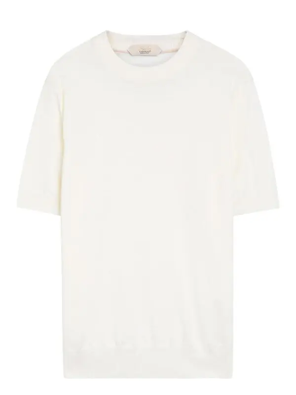 AURELIEN Knit Merino Wool T-shirt - Ivory