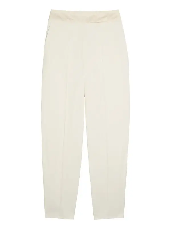 JOSEPH Aix Tapered Trousers - Cream