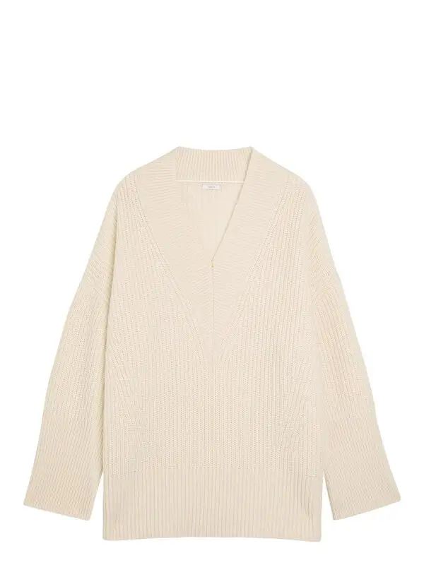 JOSEPH Ribbed Cashmere And Wool-blend Jumper - Cream