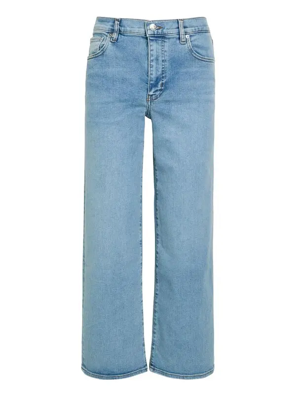 FRAME The Mellow Wide-leg Cropped Jeans - Denim