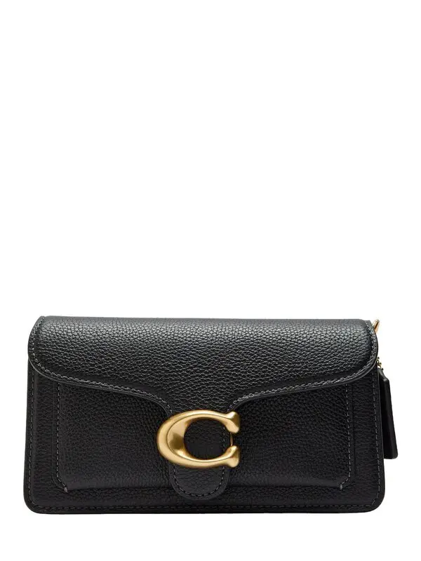COACH Tabby 19 Grained Leather Wristlet Bag - Black