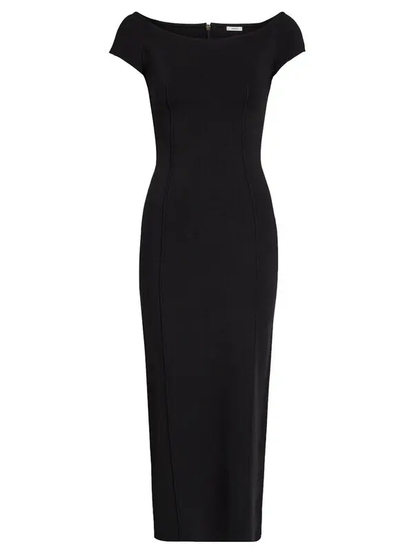 JOSEPH Stretch-knit Midi Dress - Black