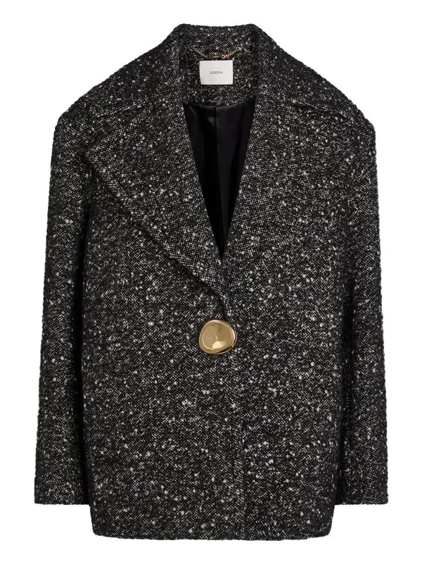 JOSEPH Agar Speckled Wool-blend Jacket - Black