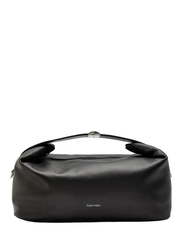 Calvin Klein Leather Top Handle Bag - Black