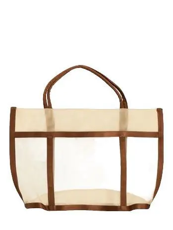 ALYSI Tulle Shopper Bag - Beige
