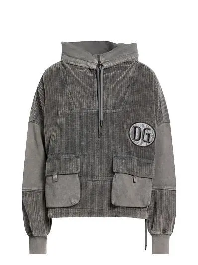 Dolce & Gabbana Cotton-blend Half-zip Sweatshirt - Grey