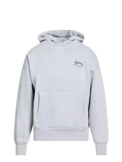 BARROW Solid Cotton Blend Hooded Sweatshirt - Grey
