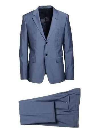 Emporio Armani David Line Suit Charcoal Size Wool - Blue