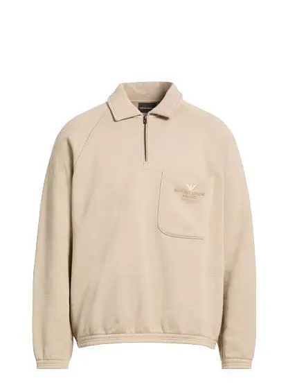 Emporio Armani Cotton French Terry Sweatshirt - Beige