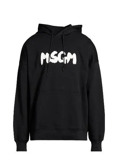 MSGM Cotton French Terry Sweatshirt - Black