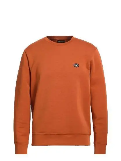 Emporio Armani Sweatshirt In Cotton, Polyester, And Elastane - Brown