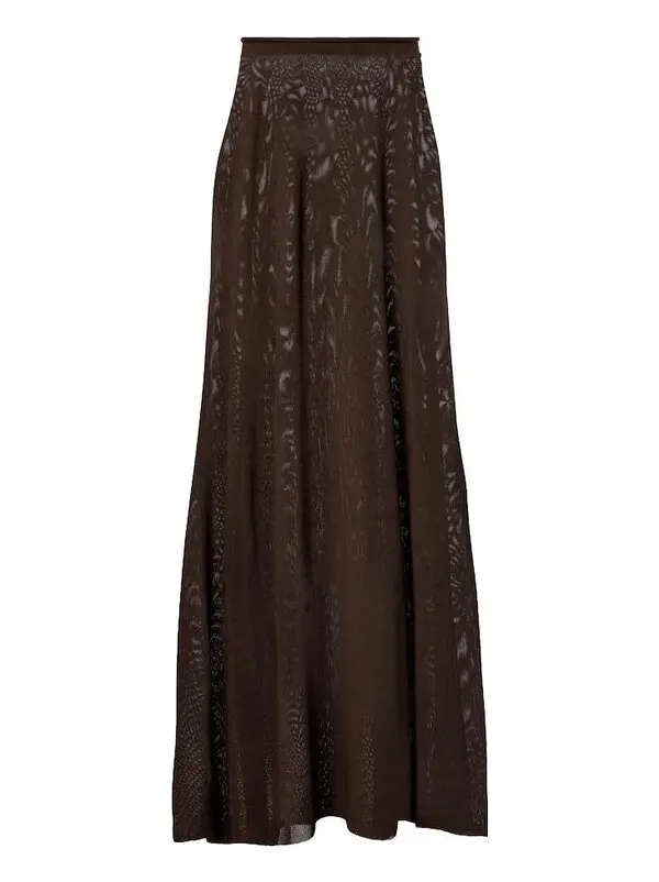 TOM FORD Mesh Maxi Skirt - Brown