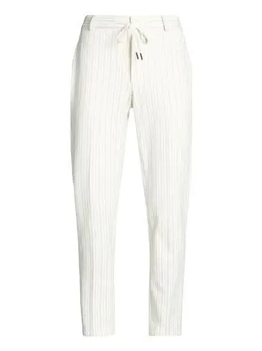 CIRCOLO 1901 Pinstriped Tapered Trousers - Off White