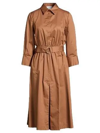 KAOS Midi Shirt Dress - Brown