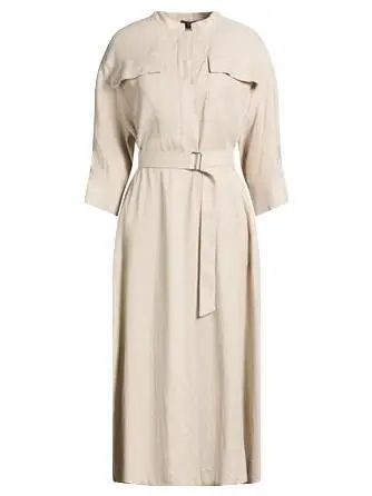 KAOS Midi Dress With Belt - Beige