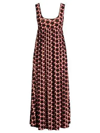 SIYU Floral Print Maxi Dress - Red