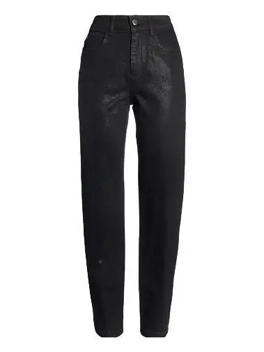Emporio Armani Tapered Jeans With Brand Logo - Black