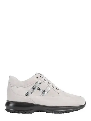 Hogan Sneakers In Light Leather - Grey