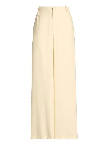 ALYSI Wide-leg Twill Pants - Beige