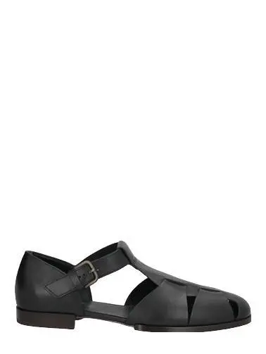 TOD'S Leather Fisherman Sandals - Black