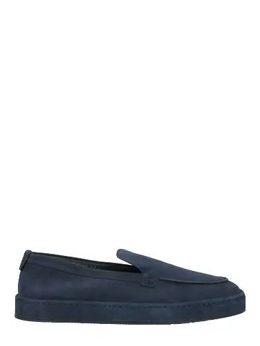 Giorgio Armani Pebbled-leather Loafers - Blue